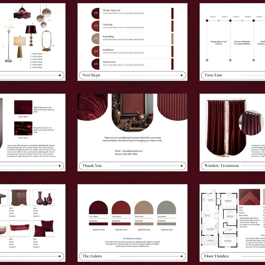 Interior Design Presentation | Interior Design Project Template ...