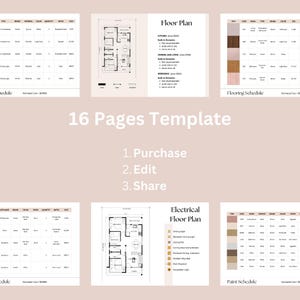 Interior Design Furniture, Fixtures and Finishes Schedule Template for ...