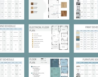 Interior Design Furniture, Fixtures and Finishes Schedule Template for ...