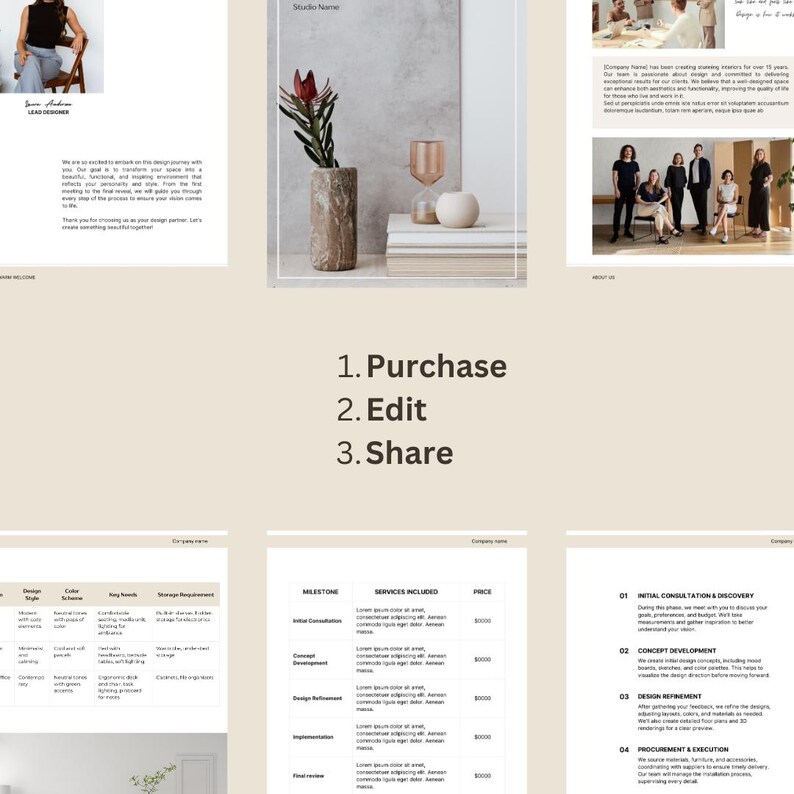 Interior Design Template - Canva Project Proposal - Professional Design ...
