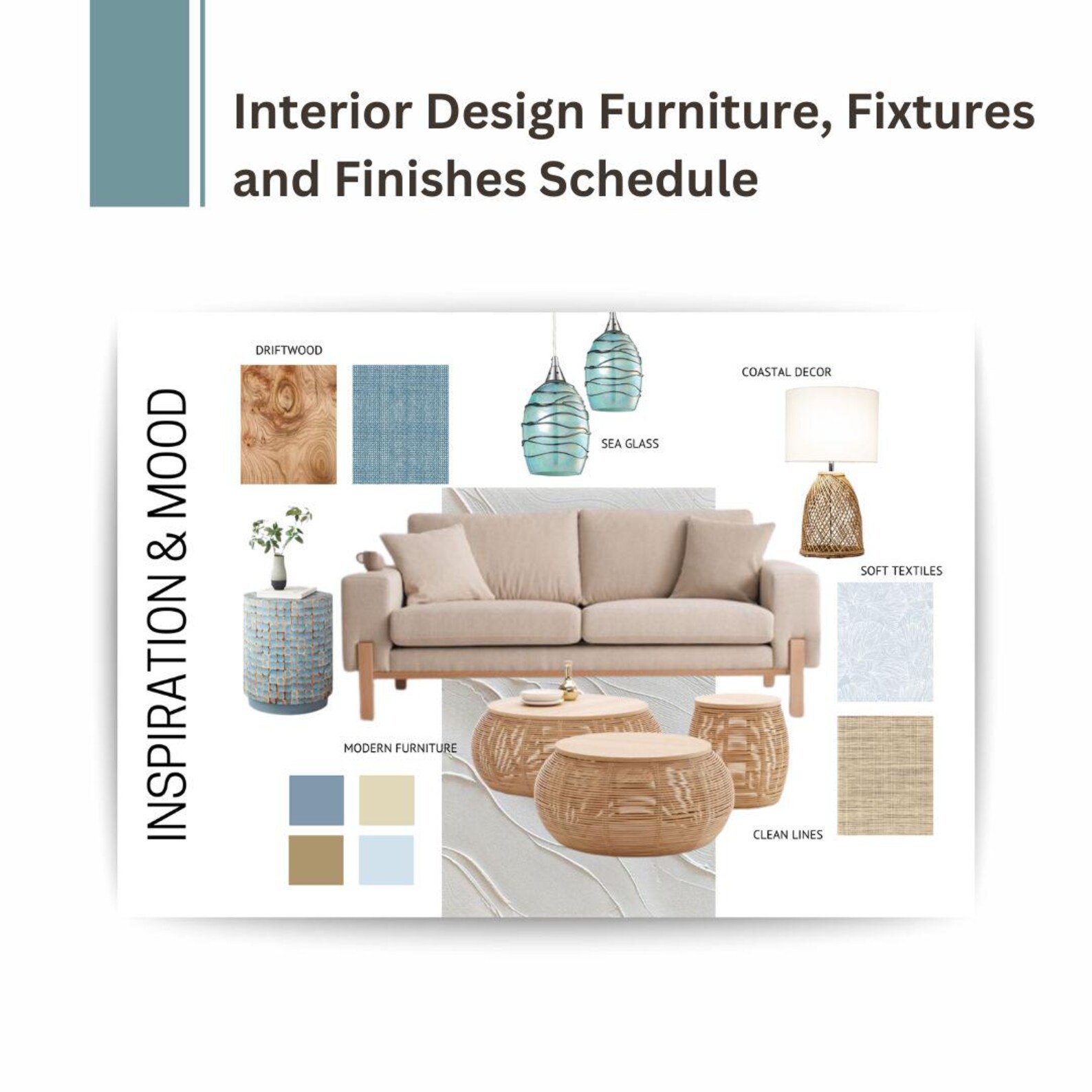 Interior Design Editable FF&E Template, Furniture Fixture and Finishes ...