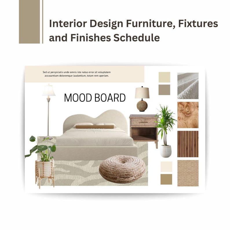 Interior Design FF&E Schedule Template Furniture, Fixtures, and ...
