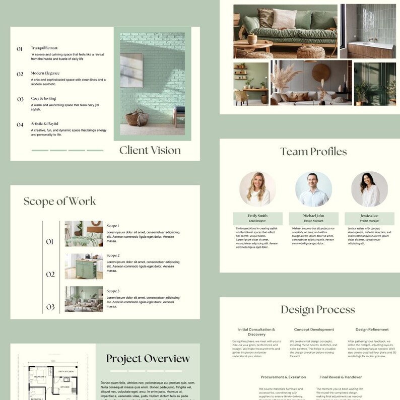 Interior Design Proposal | Interior Design Presentation | Canva Template | Interior Design ...
