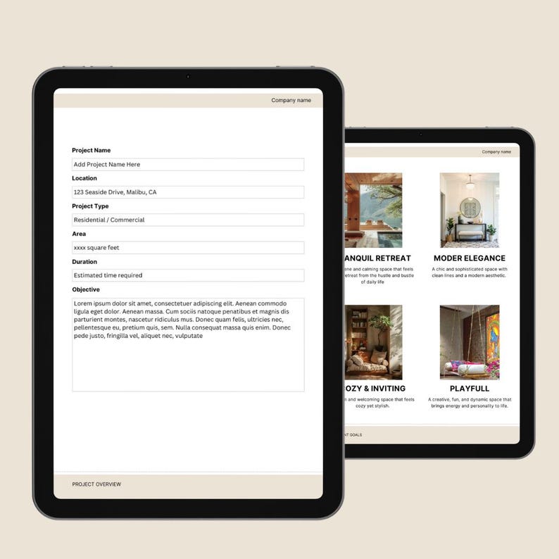 Interior Design Template - Canva Project Proposal - Professional Design ...