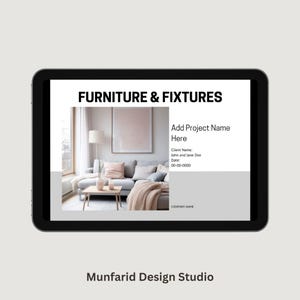 FF&E Schedule Template for Interior Designers - Furniture, Fixtures ...