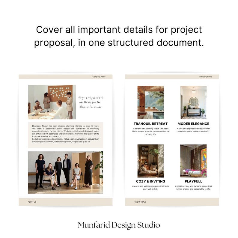 Interior Design Template - Canva Project Proposal - Professional Design ...