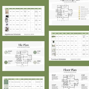 Interior Design Furniture, Fixtures and Finishes Schedule Template for ...