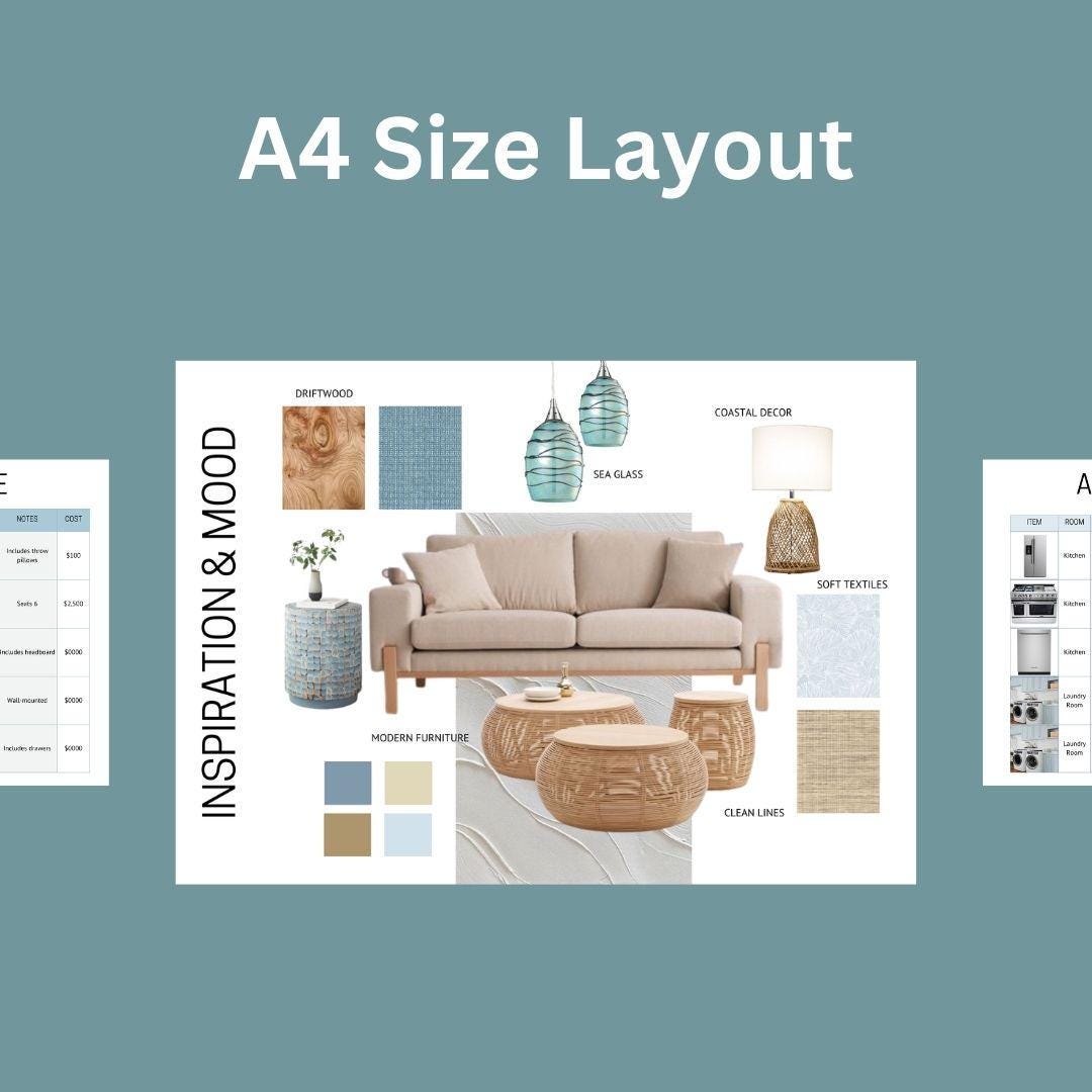 Interior Design Editable FF&E Template, Furniture Fixture and Finishes ...