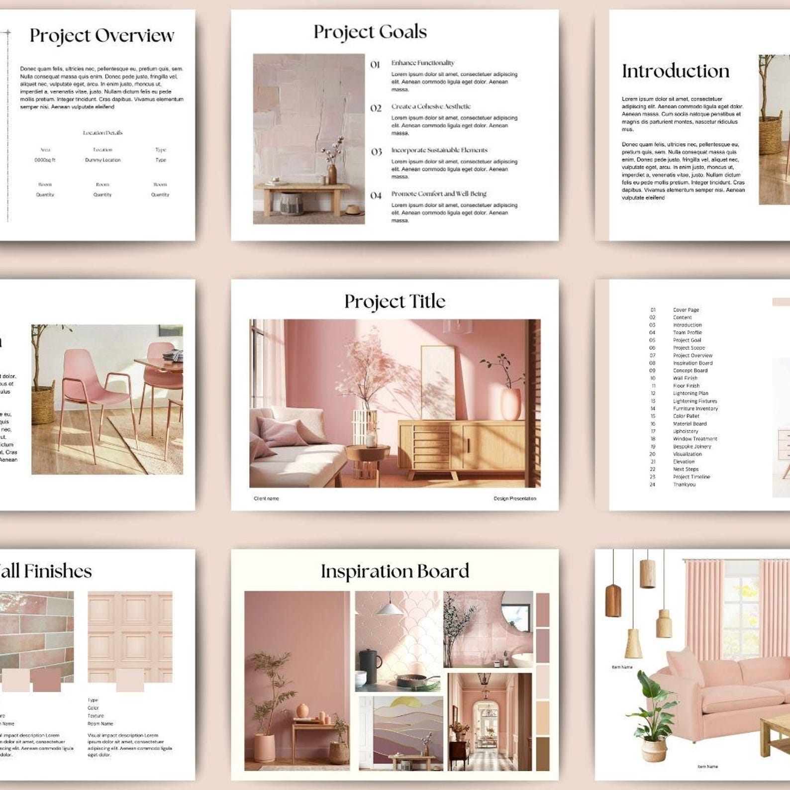 Interior Design Presentation Interior Design Project Template Client ...