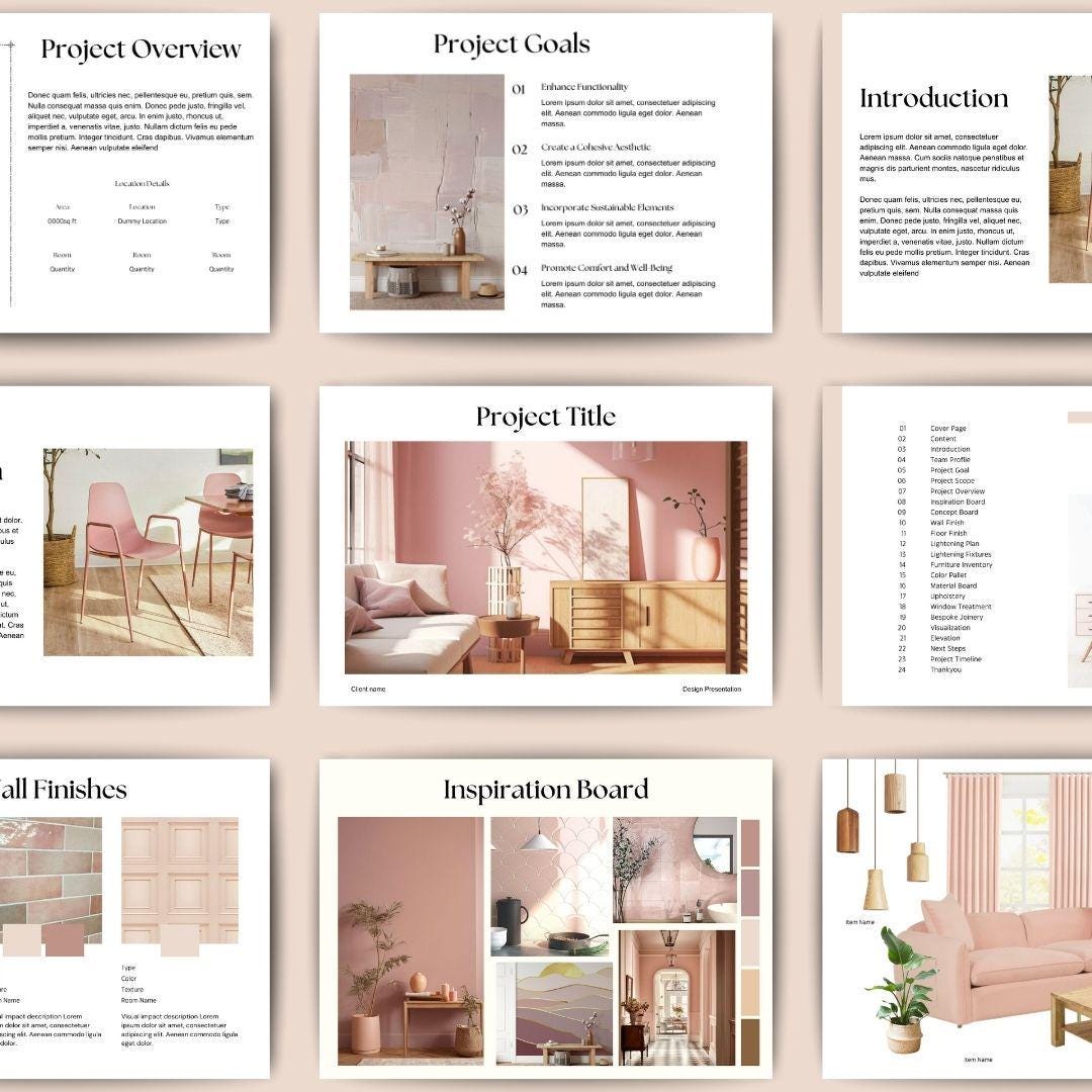 Interior Design Presentation | Interior Design Project Template ...