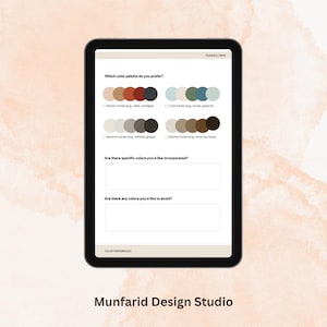 Interior Design Client Questionnaire - Canva Discovery Form ...