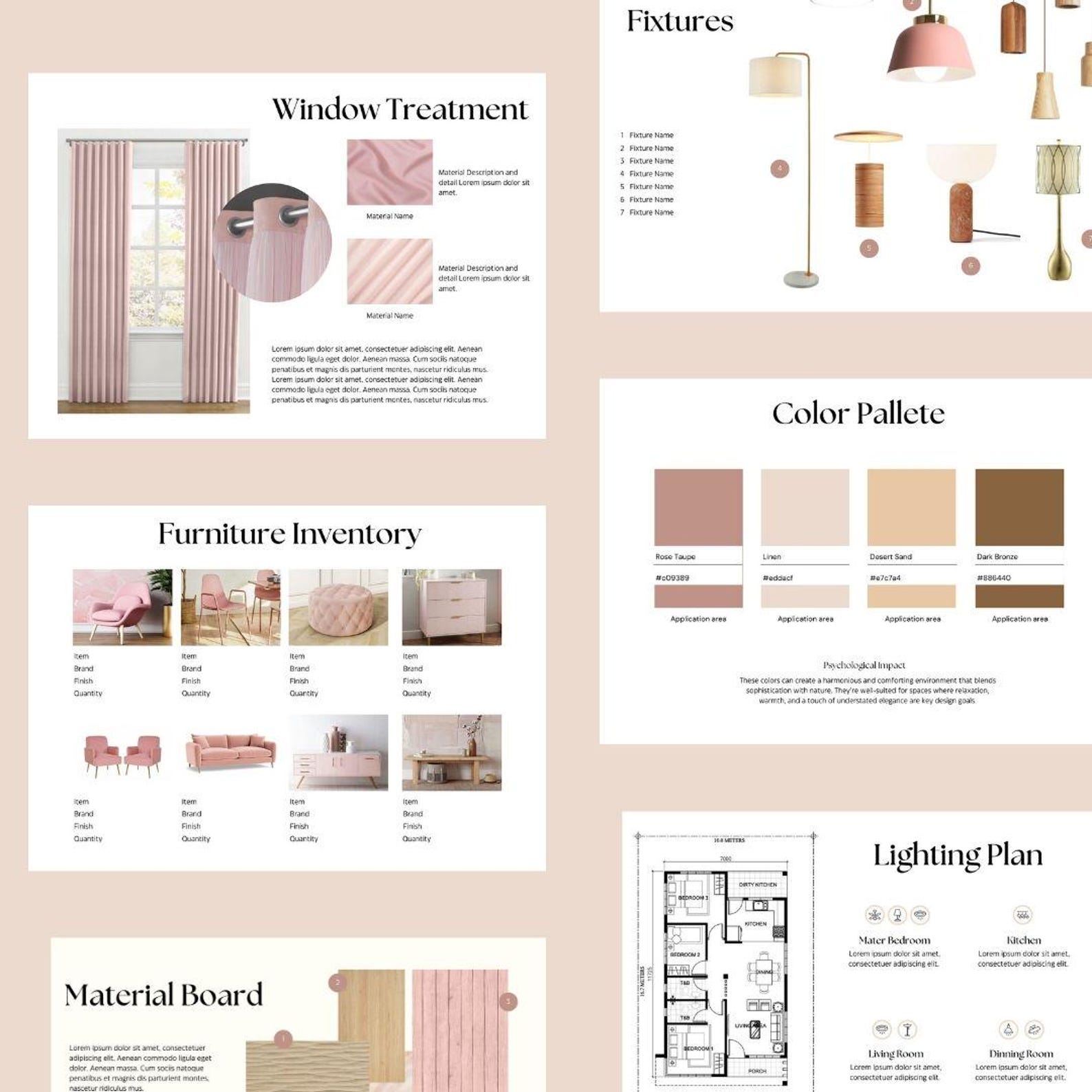 Interior Design Presentation | Interior Design Project Template ...