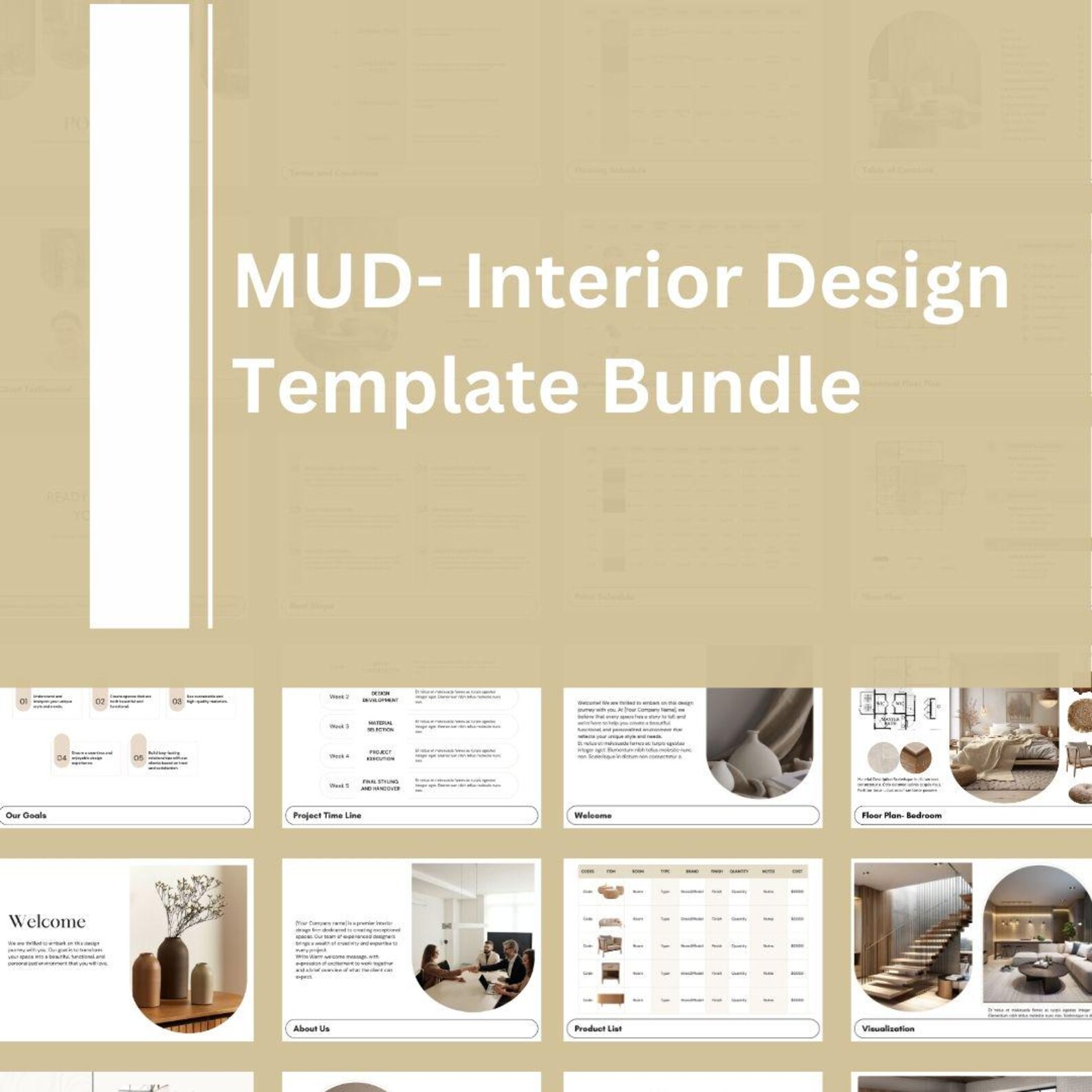 Interior Design Bundle | Interior Design Presentation Template | Interior Design Proposal | FF&E ...