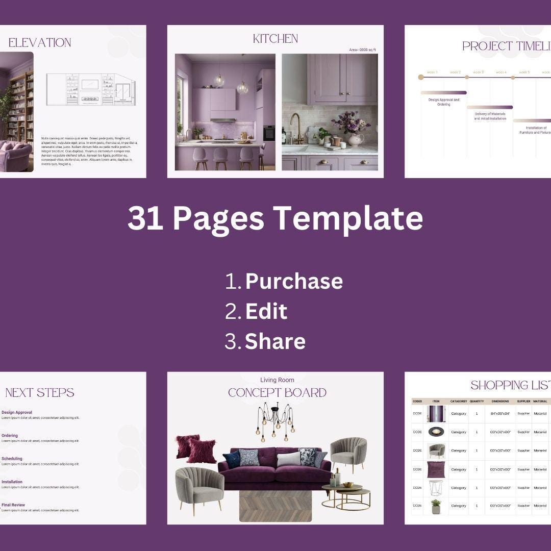 Interior Design Presentation Interior Design Project Template Client ...