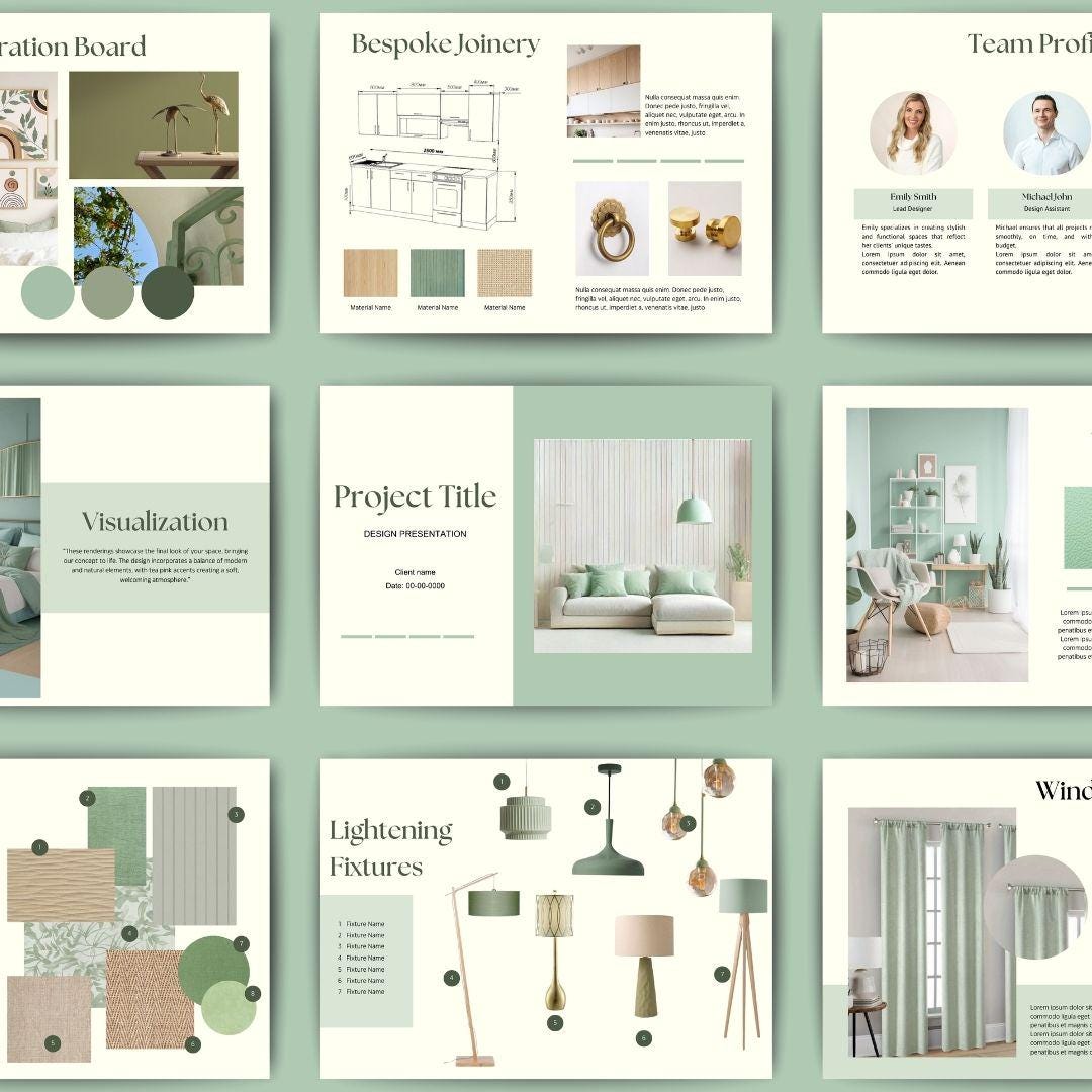 Interior Design Presentation | Interior Design Project Template ...