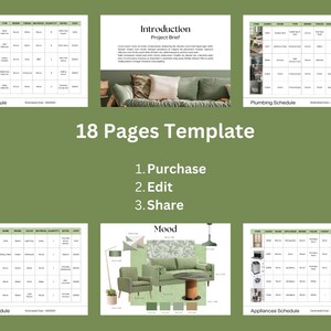 Interior Design Furniture, Fixtures and Finishes Schedule Template for ...