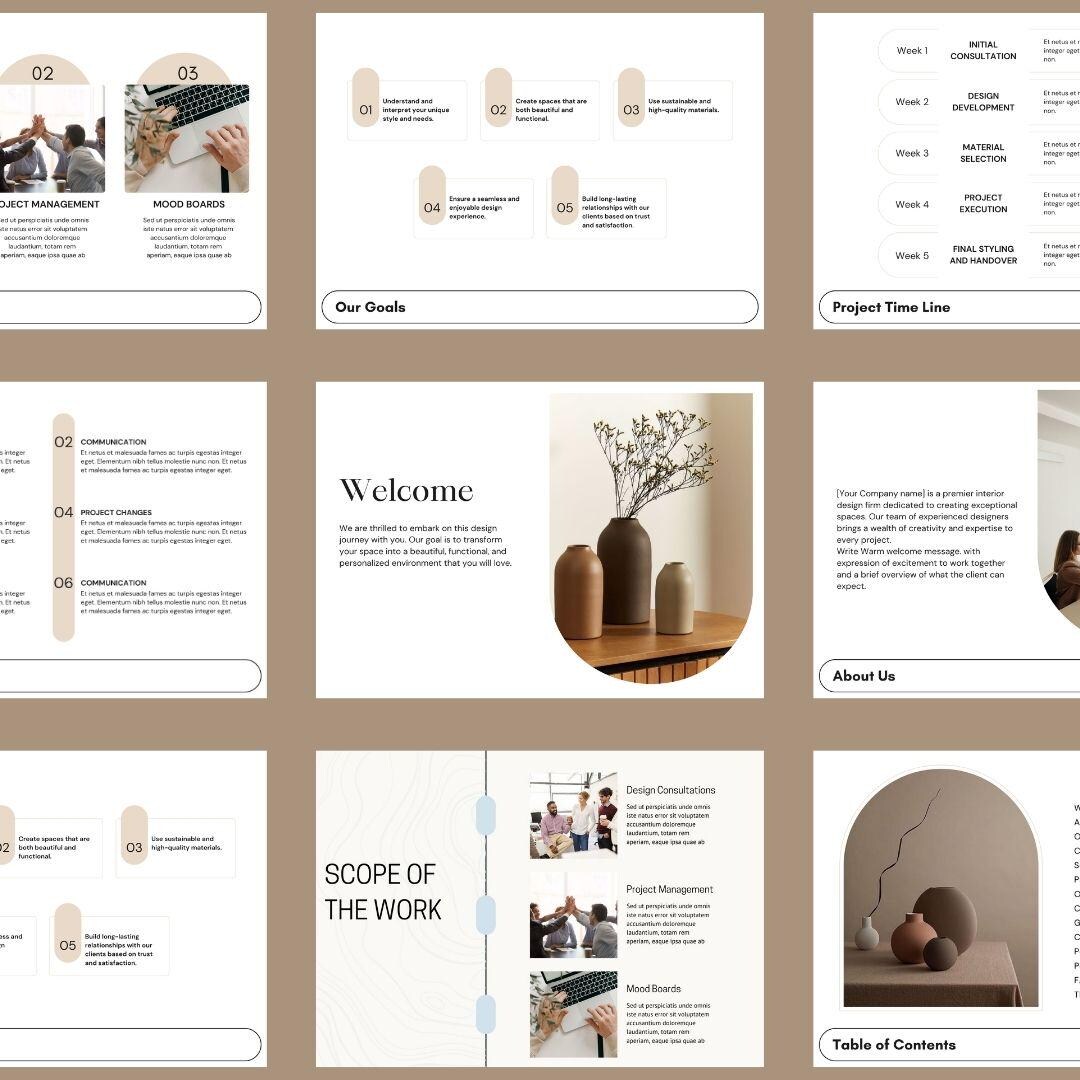 Interior Design Welcome Guide - Welcome Packet - Canva Template ...