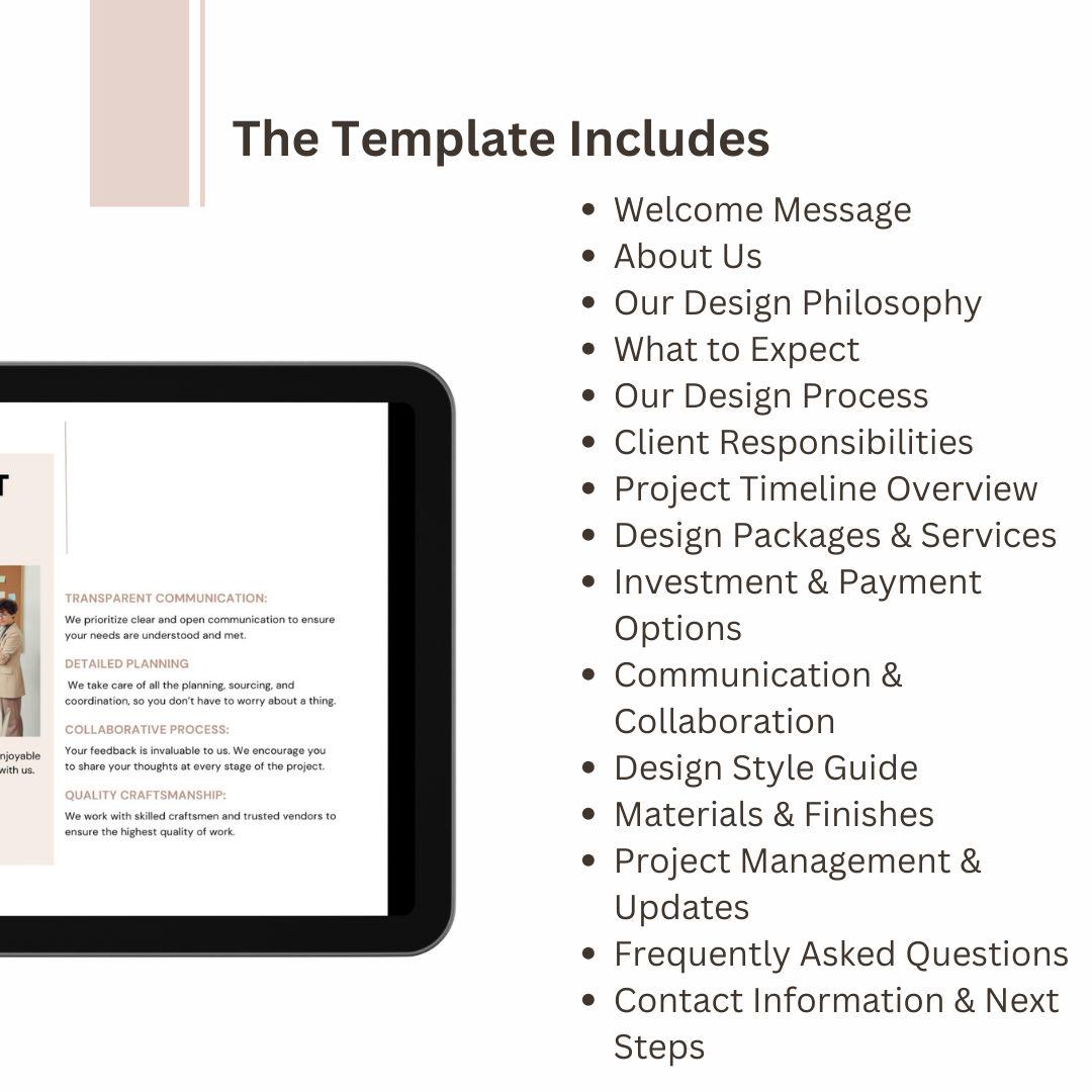Interior Design Welcome Guide - Welcome Packet - Canva Template ...