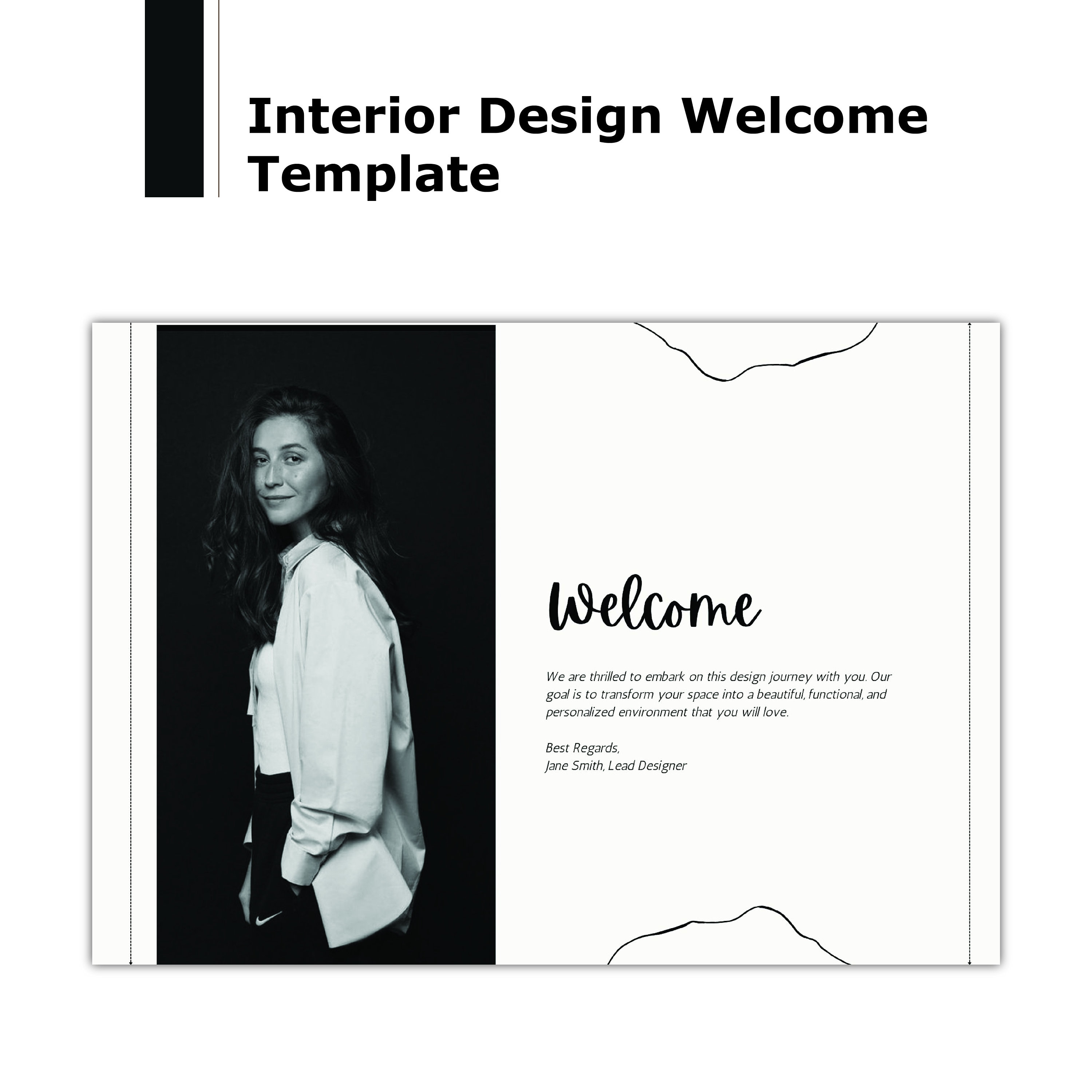 Interior Design Welcome Guide, Welcome Packet, Canva Template, Client ...