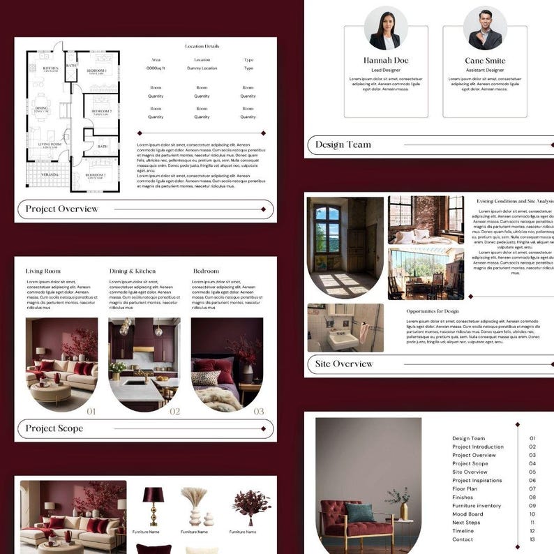 Interior Design Presentation | Interior Design Project Template ...