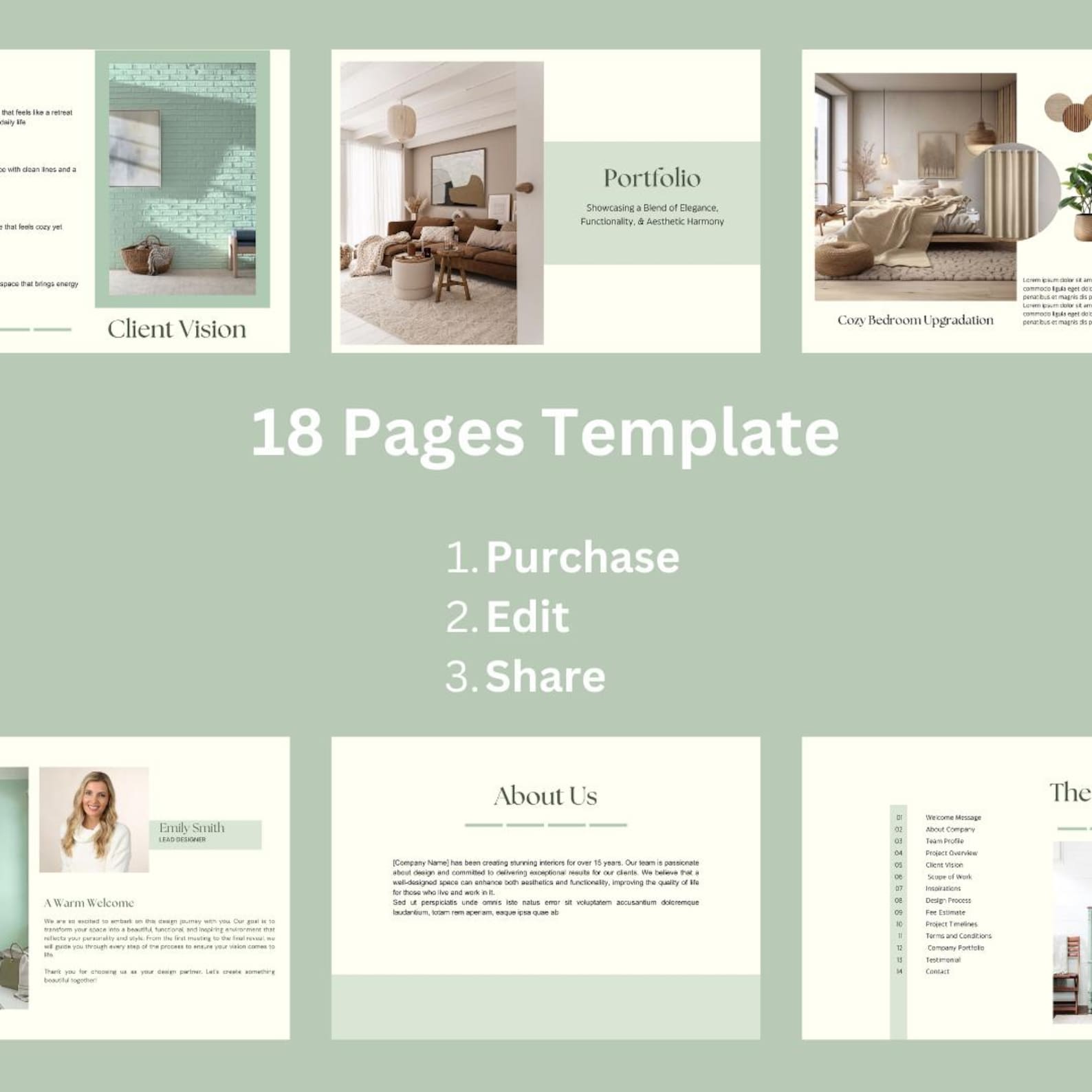 Interior Design Proposal Interior Design Presentation Canva Template ...