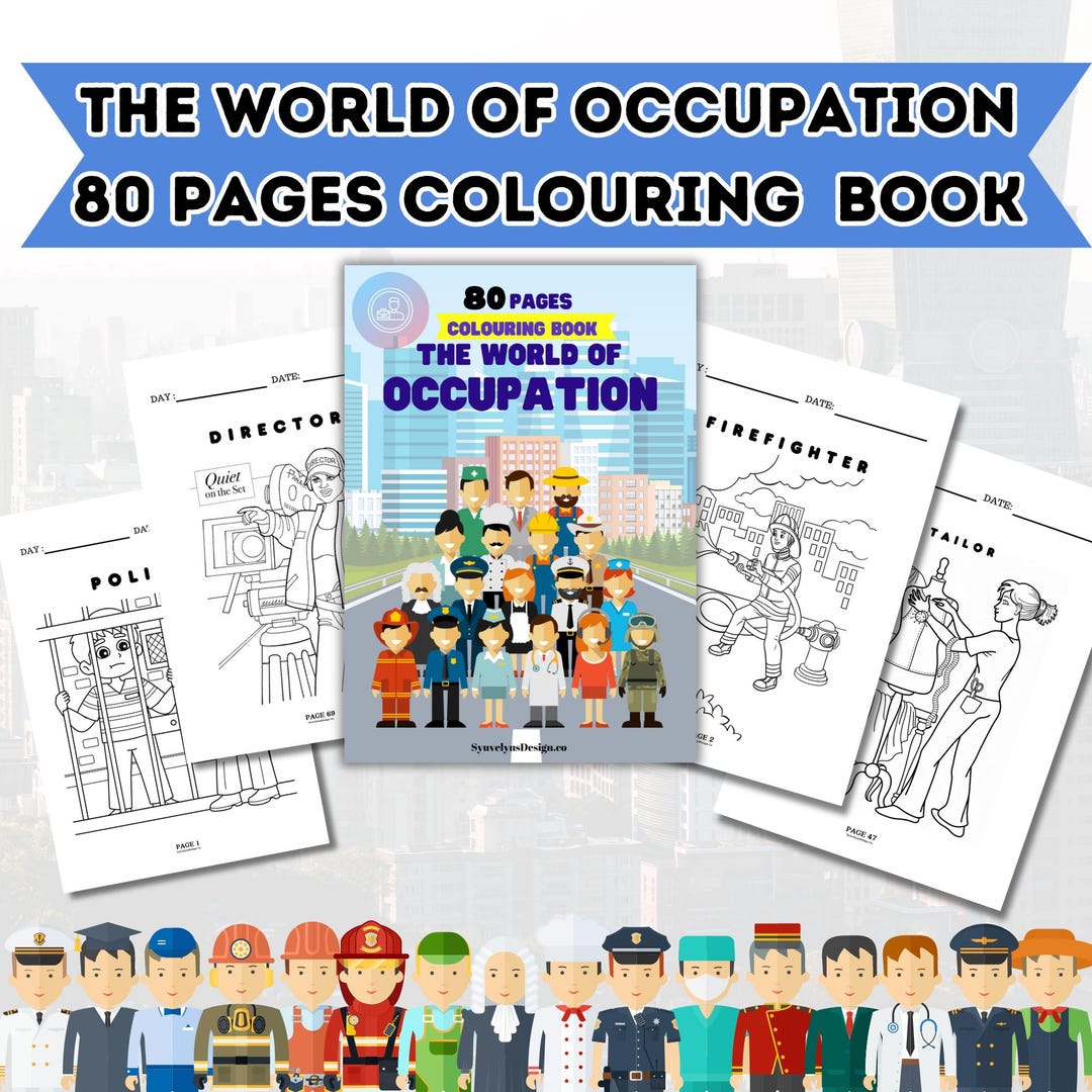 Occupation Coloring Pages Book Activities Printables School Project ...