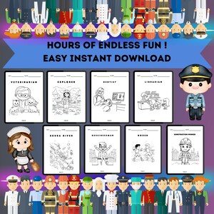 Occupation Coloring Pages Book Activities Printables School Project ...