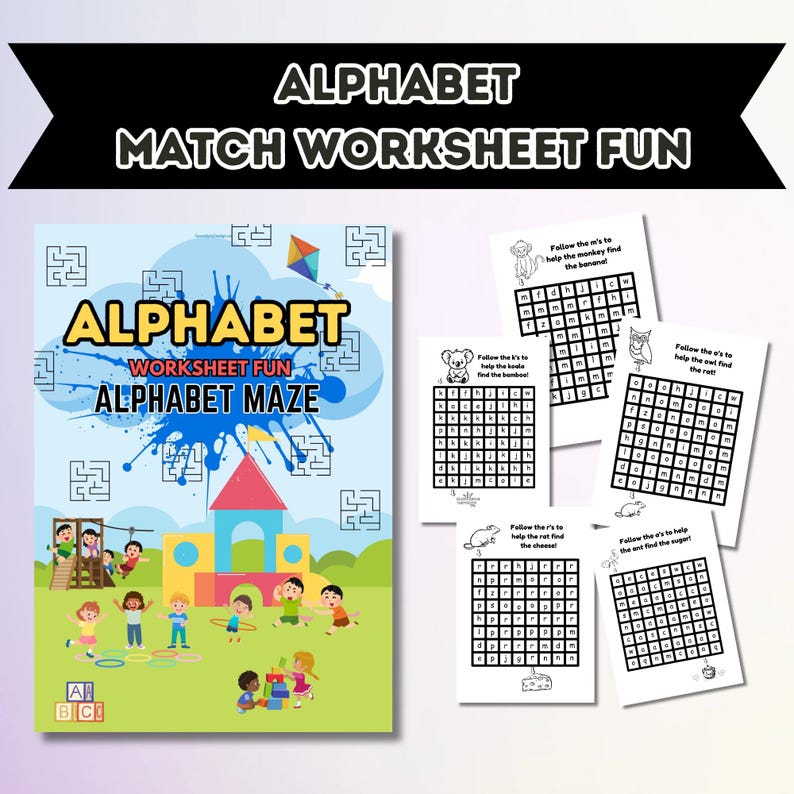 Alphabet Maze A to Z Worksheet Book Activity Printables Book Activites ...