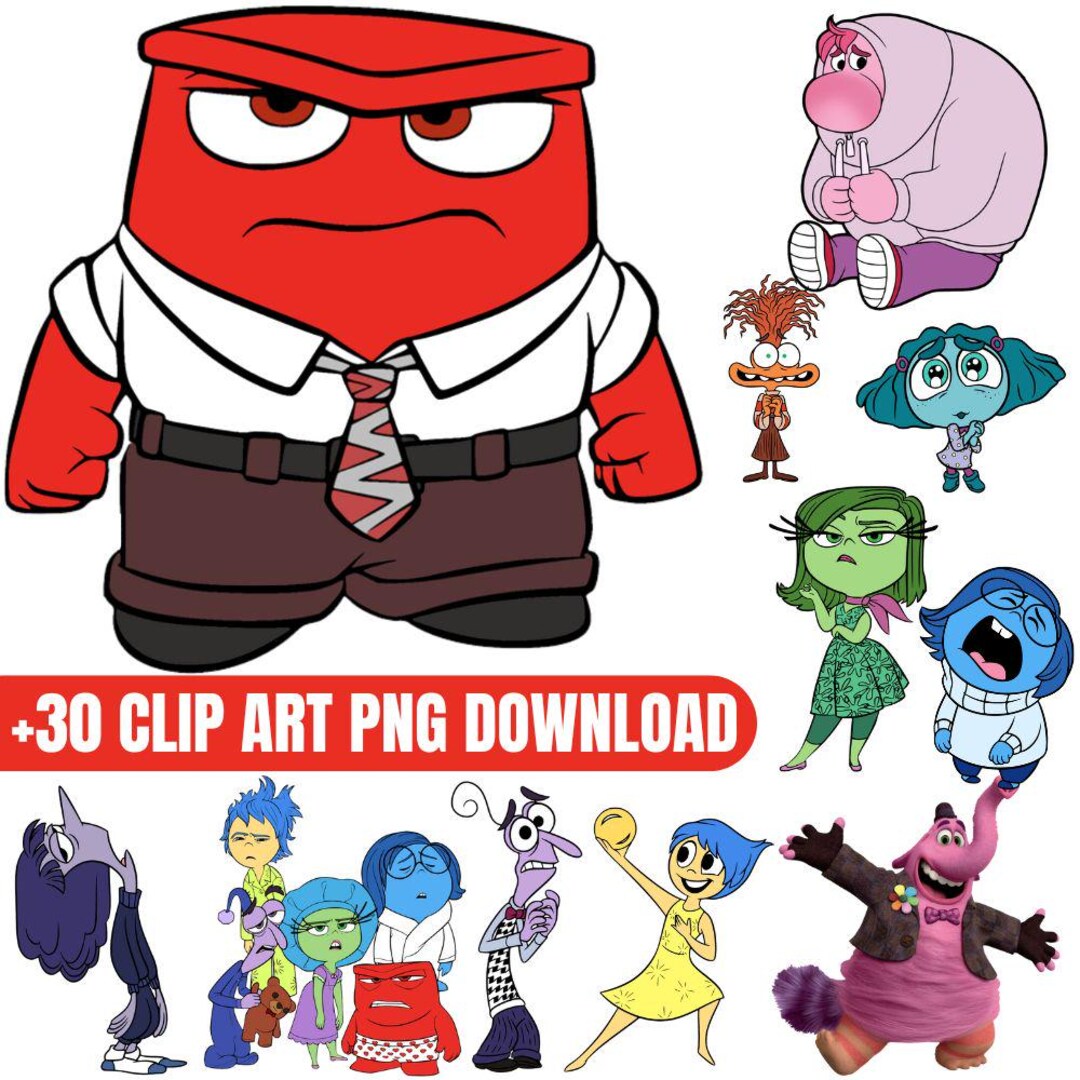 Inside Out 2 Png, Emotions Png, Cartoon Clipart, Anger, Joy, Sadness ...