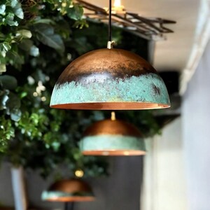Handcrafted Copper Island Kitchen Lighting, Copper Pendant Light ...
