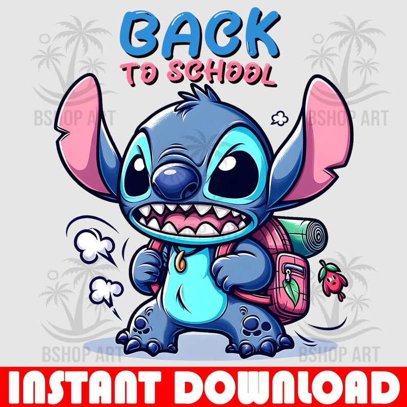 Stitch Back to School PNG Sublimation Design Download Welcome Back to ...