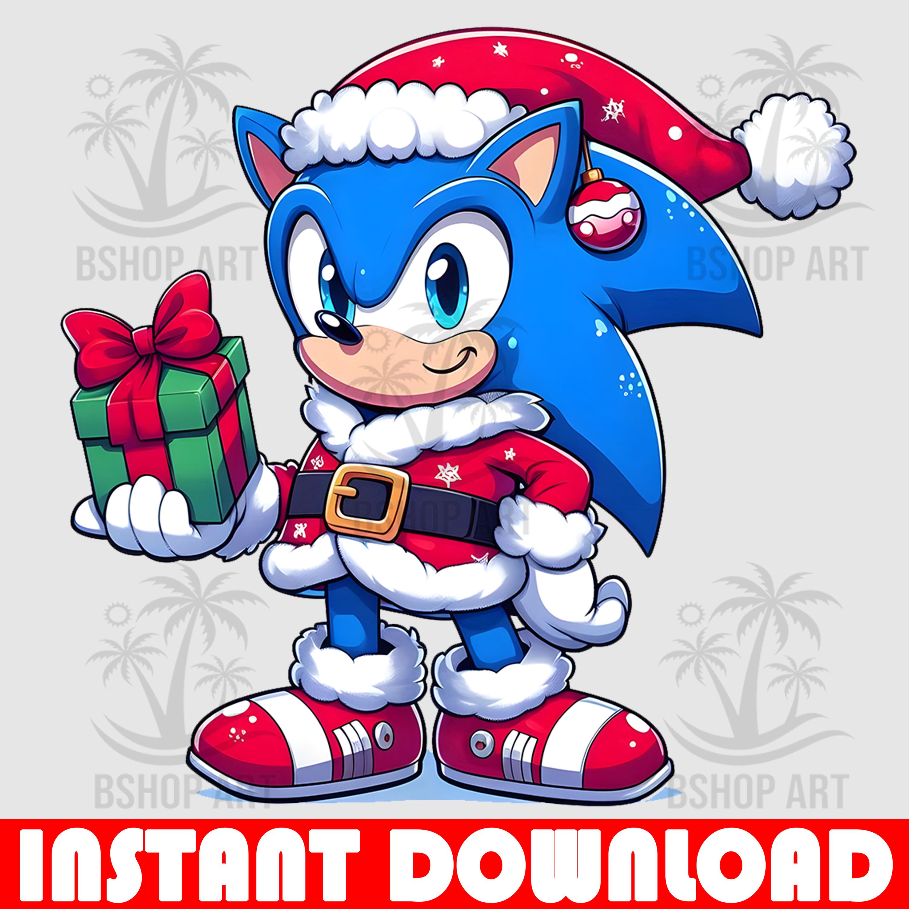 Archivo PNG de diseño digital de Sonic de Navidad para sublimación ...