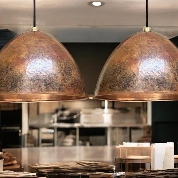 Copper Pendant Light - Etsy