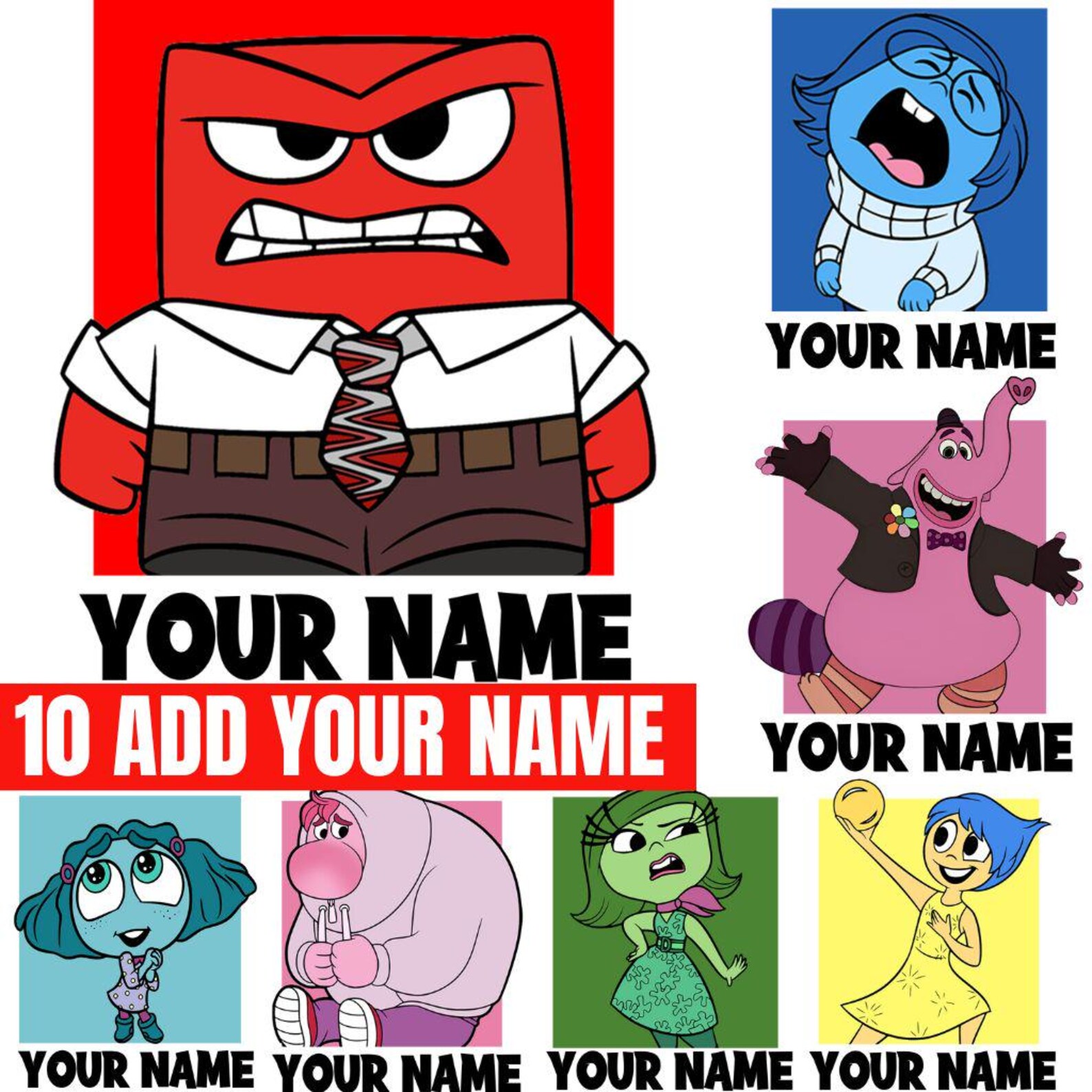 Inside Out 2 Png, Emotions Png, Cartoon Clipart, Anger, Joy, Sadness ...