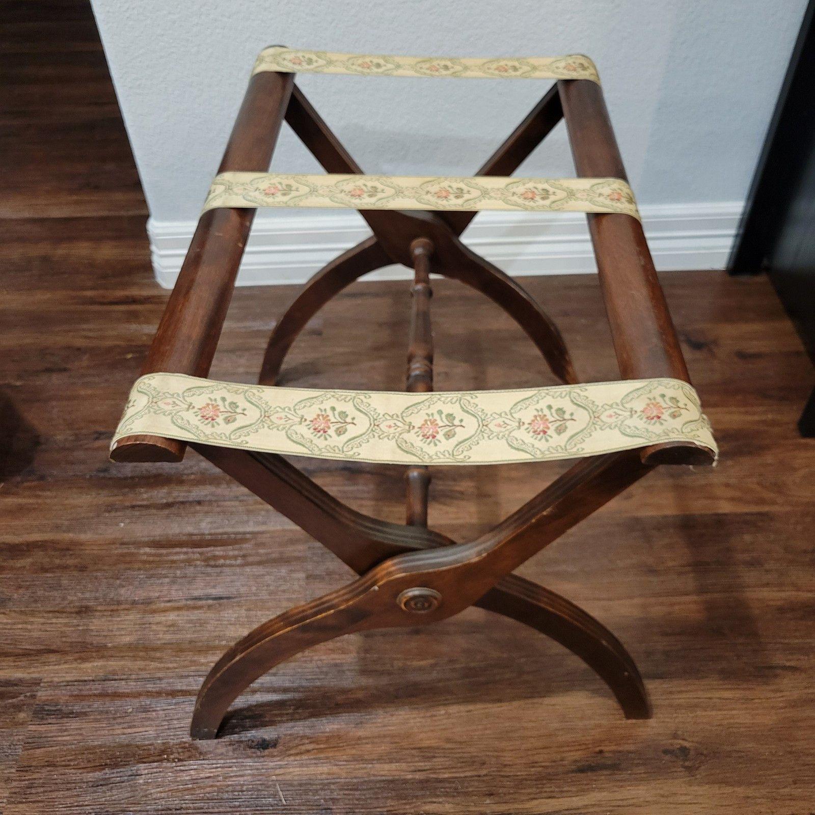 Vintage Mid Century Butler Folding Luggage Rack Suitcase Stand FLAWED ...