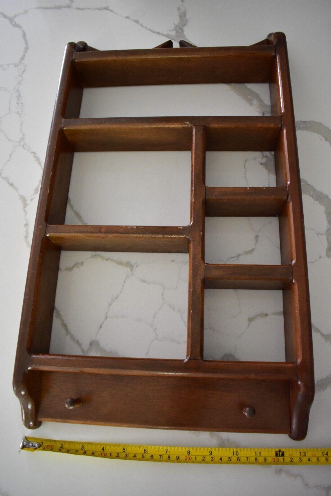 Wood Collectibles Wall Shelf Multi Tier Shelf Cup Shelf Knick Knack ...