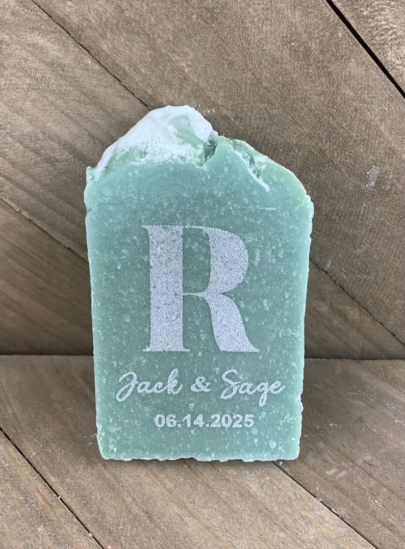 Wedding Favor, Custom Engraved Handcrafted Soap, Tall Half Size, Cold ...