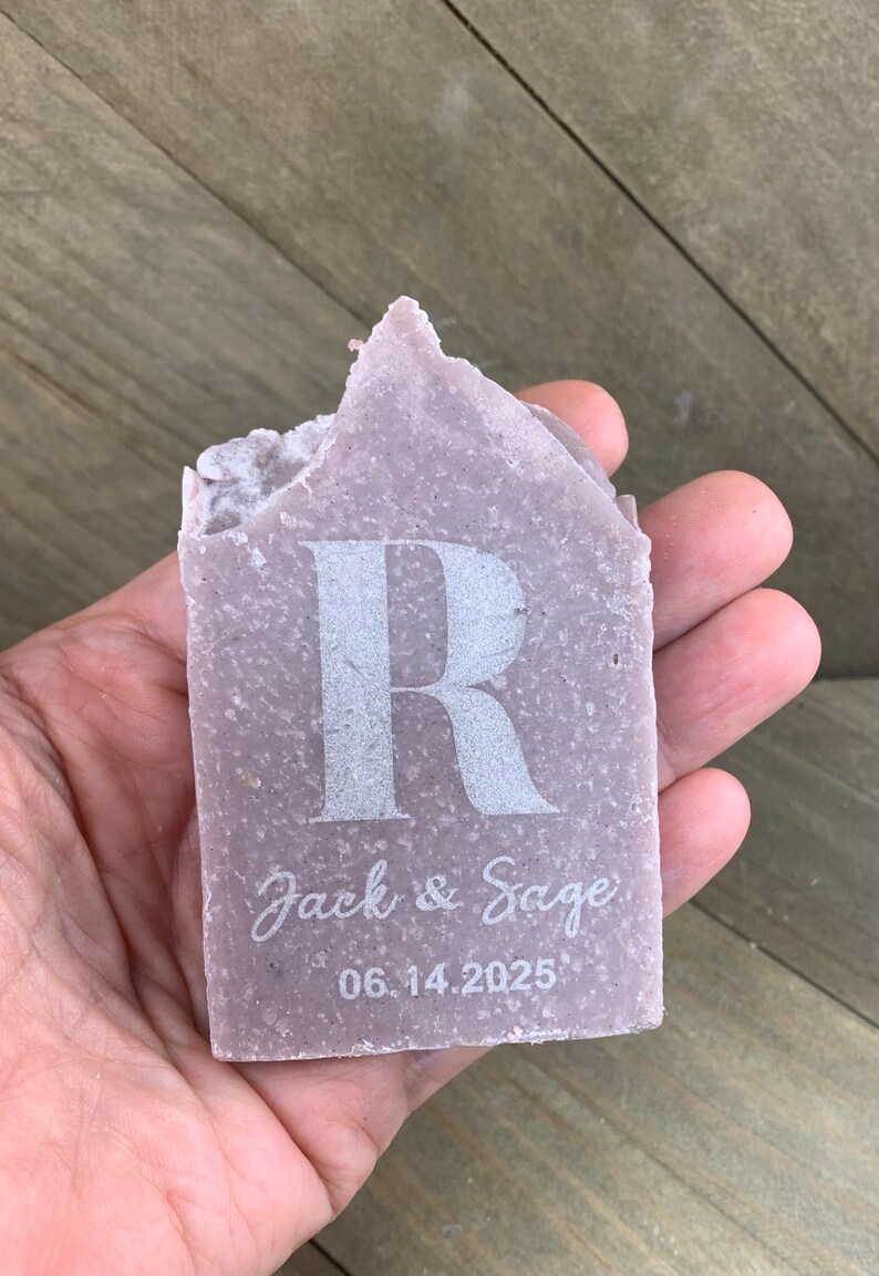 Wedding Favor, Custom Engraved Handcrafted Soap, Tall Half Size, Cold ...