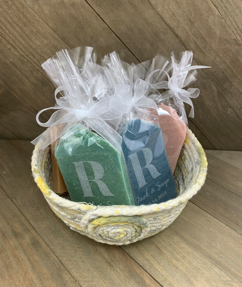 Wedding Favor, Custom Engraved Handcrafted Soap, Tall Half Size, Cold ...