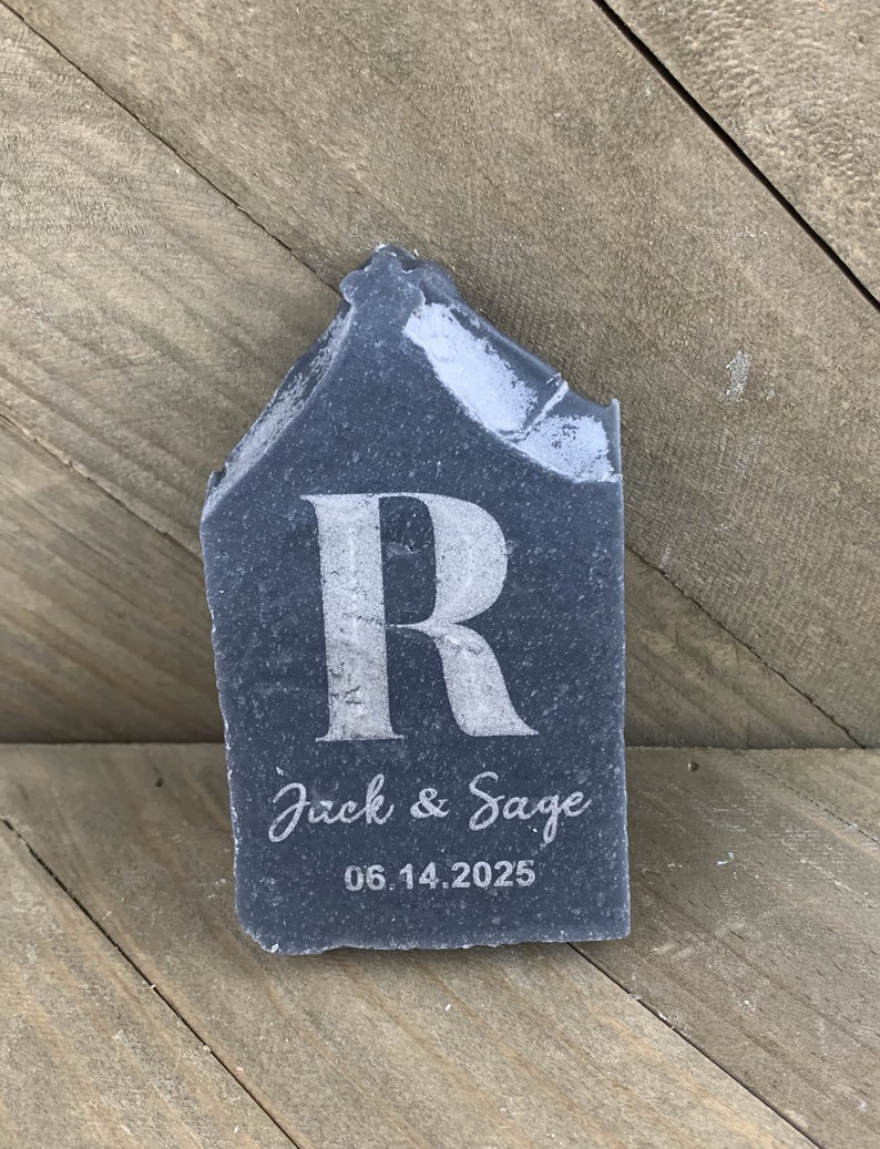Wedding Favor, Custom Engraved Handcrafted Soap, Tall Half Size, Cold ...