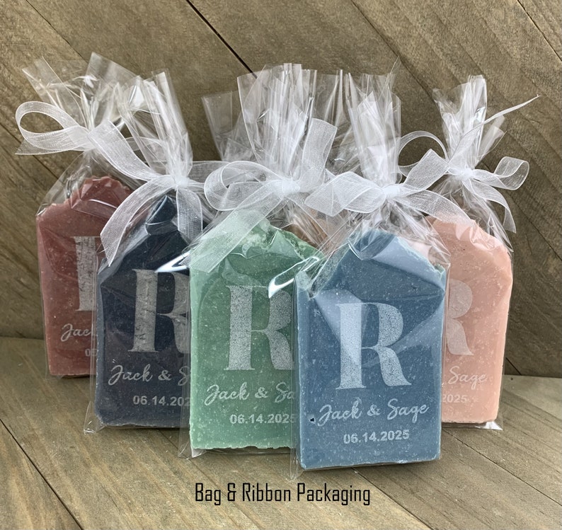 Wedding Favor, Custom Engraved Handcrafted Soap, Tall Half Size, Cold ...