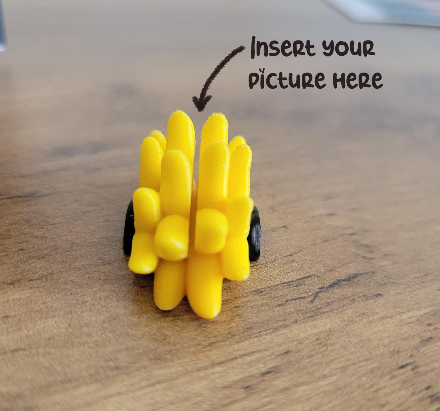 Sunflower Polaroid Photo Stand – 3D Printed Holder for Instant Photos ...