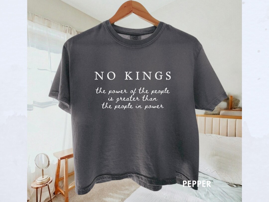 No Kings Crop Tee, the Power of the People Cropped Top, Protest Tshirts ...