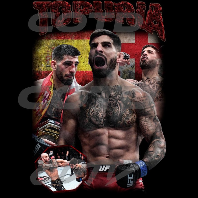 Ilia Topuria Drawing - Etsy