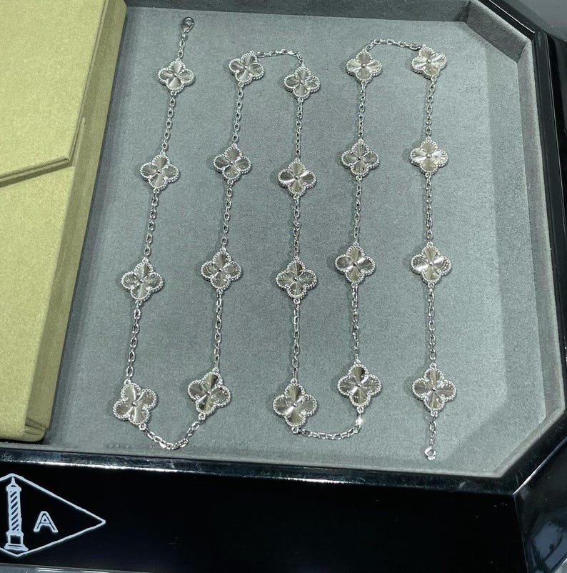 Vintage VCA Alhambra 18K Yellow Gold Clover 20 Pattern Necklace - Etsy