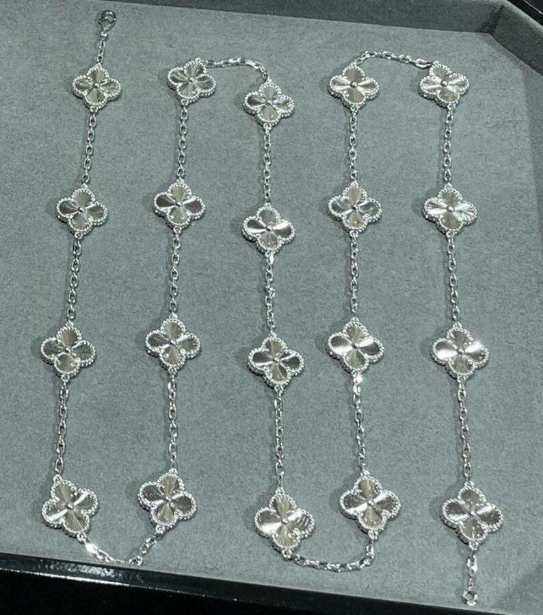 Vintage VCA Alhambra 18K Yellow Gold Clover 20 Pattern Necklace - Etsy