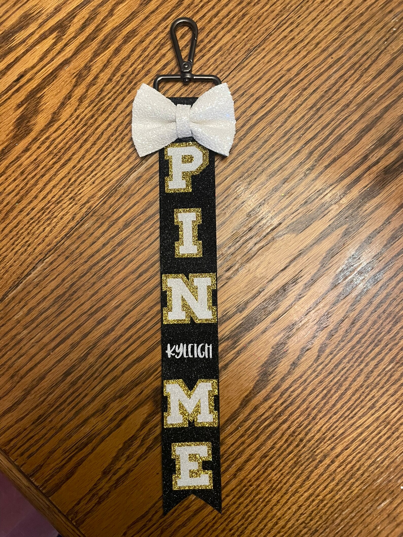 Pin Me Ribbons, Pin Me Bows, Pin Me Bag Tags, Cheer Gifts, Cheer Swag ...