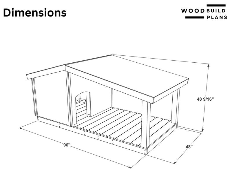 DIY Dog House Plan: Luxury Wooden Doghouse Building Guide (PDF Download ...