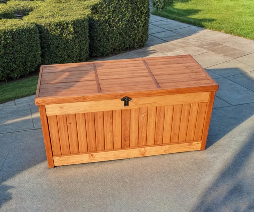 DIY Wooden Storage Bench Build Plan, Woodworking Plan, Storage Bench ...