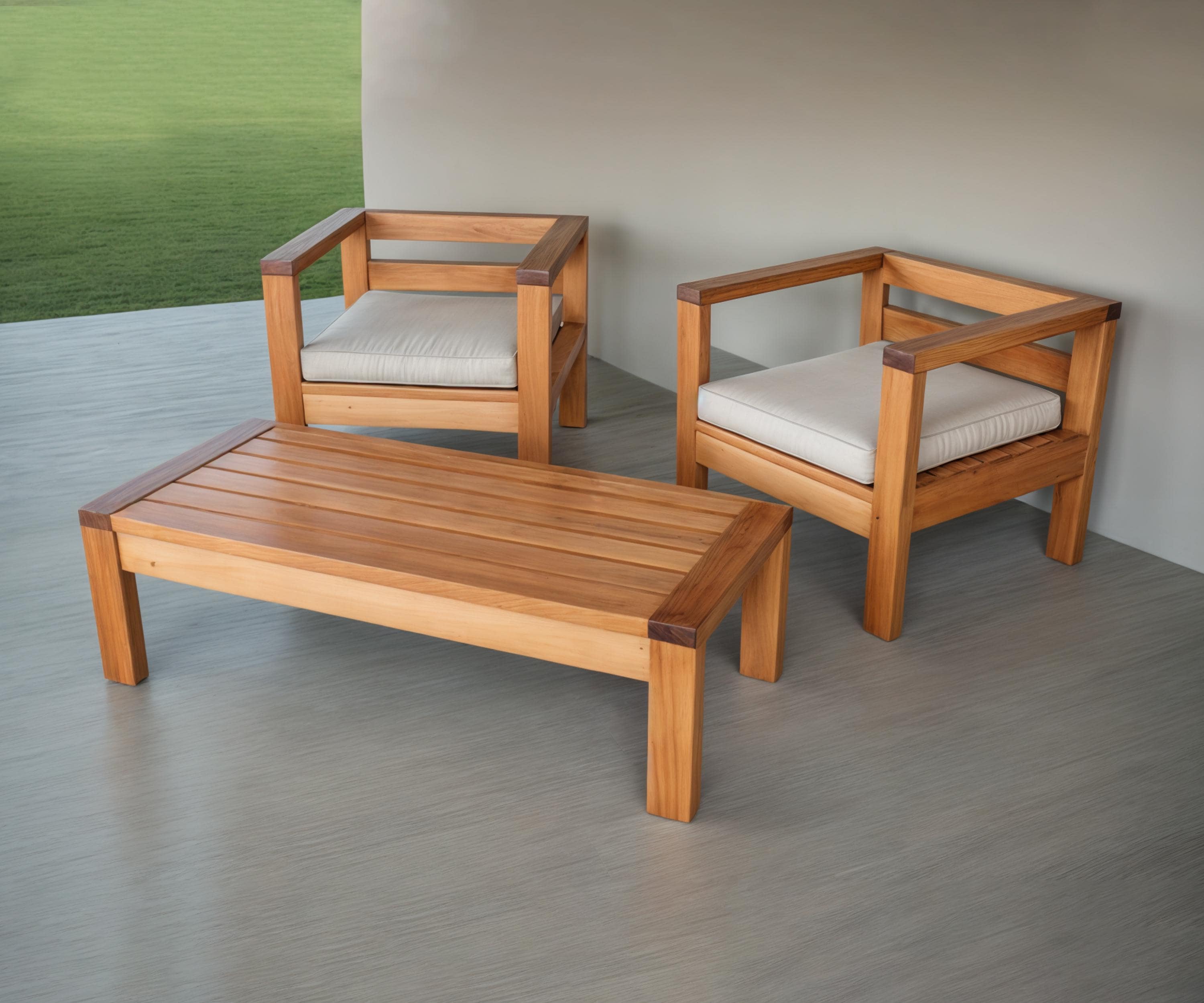 Diy Patio Sofa Set and Chair Plan- Outdoor Sofa Plans, Patio Bench and ...